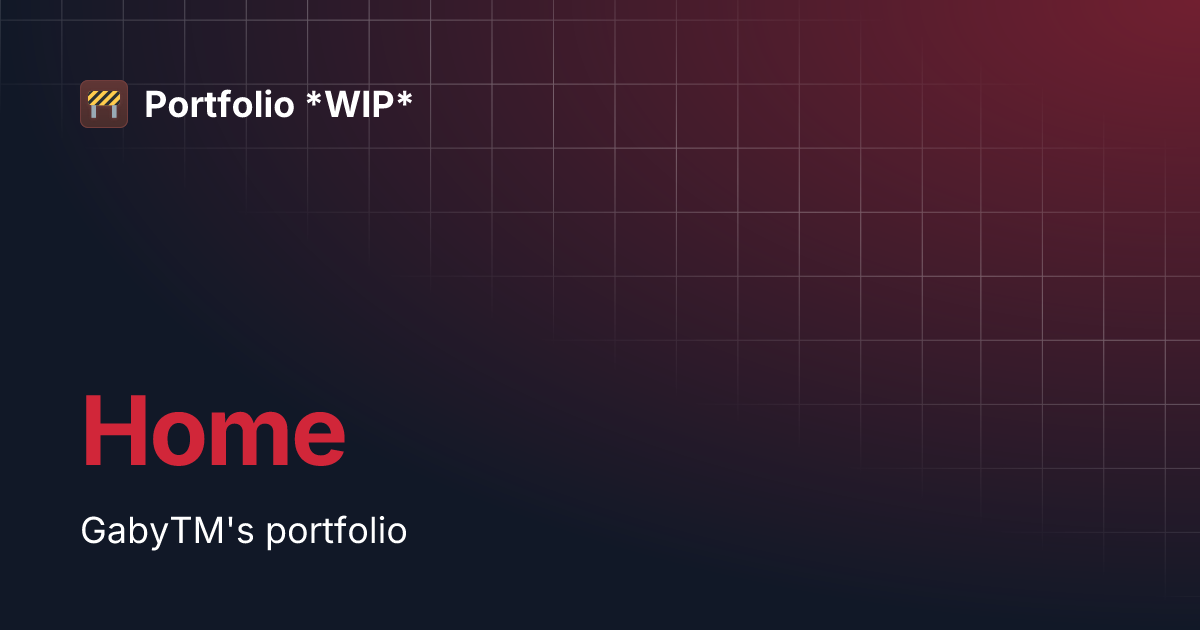 Home | Portfolio *WIP*